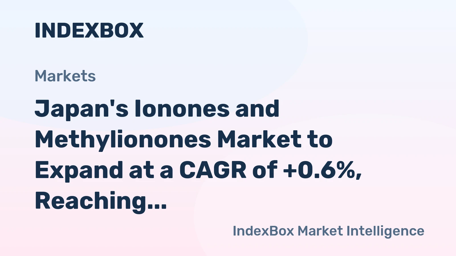 Japan's Ionones and Methylionones Market to Expand at a CAGR of +0.6%, Reaching 196 Tons by 2035