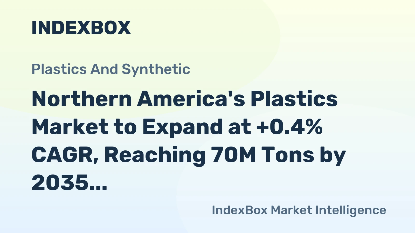 Northern America's Plastics Market to Expand at +0.4% CAGR, Reaching 70M Tons by 2035