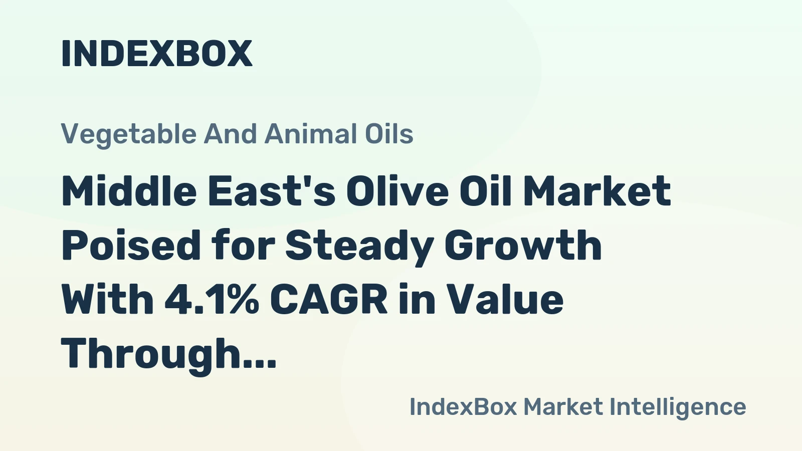 Middle East's Olive Oil Market Poised for Steady Growth With 4.1% CAGR in Value Through 2035