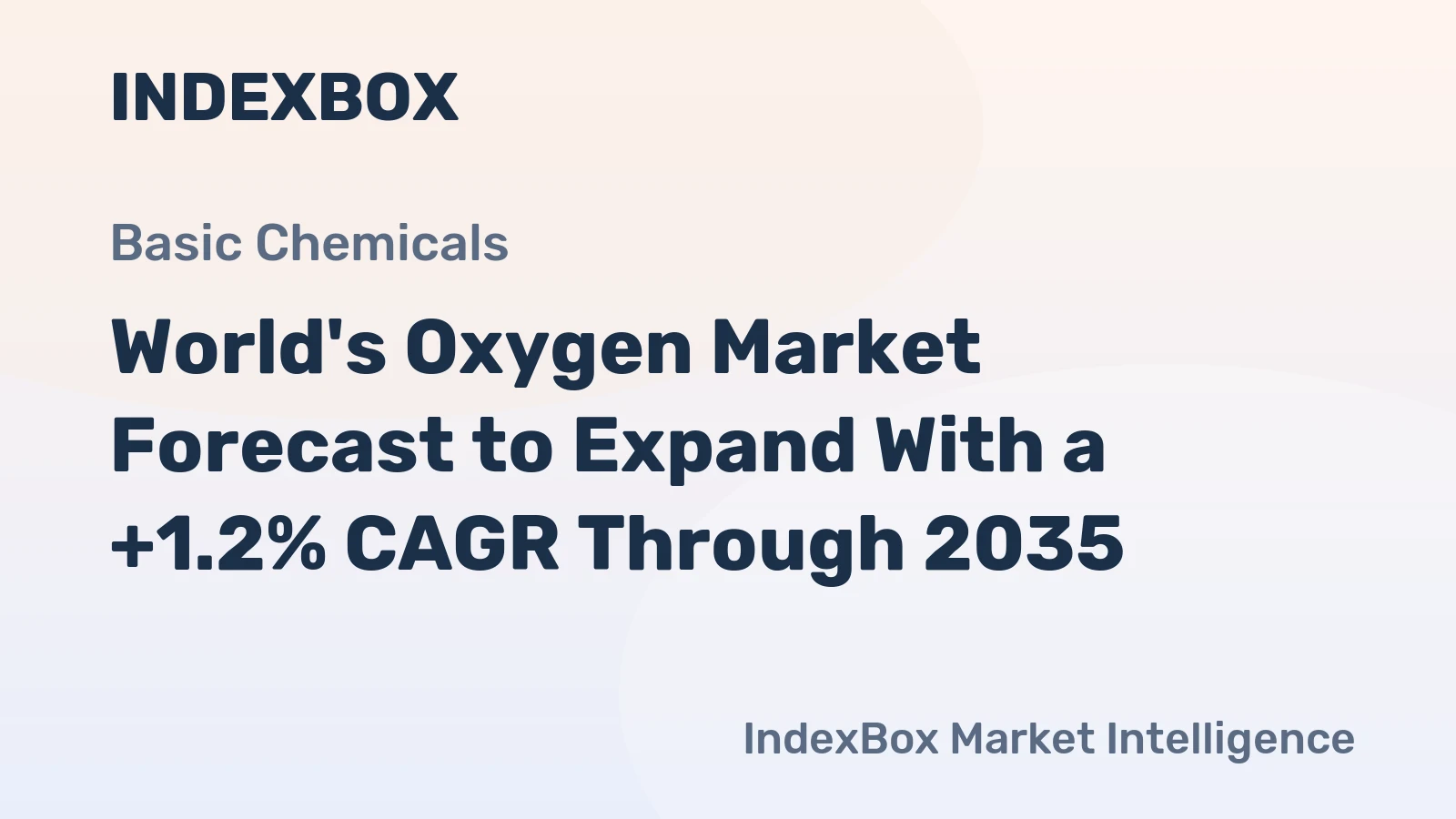 World's Oxygen Market Forecast to Expand With a +1.2% CAGR Through 2035