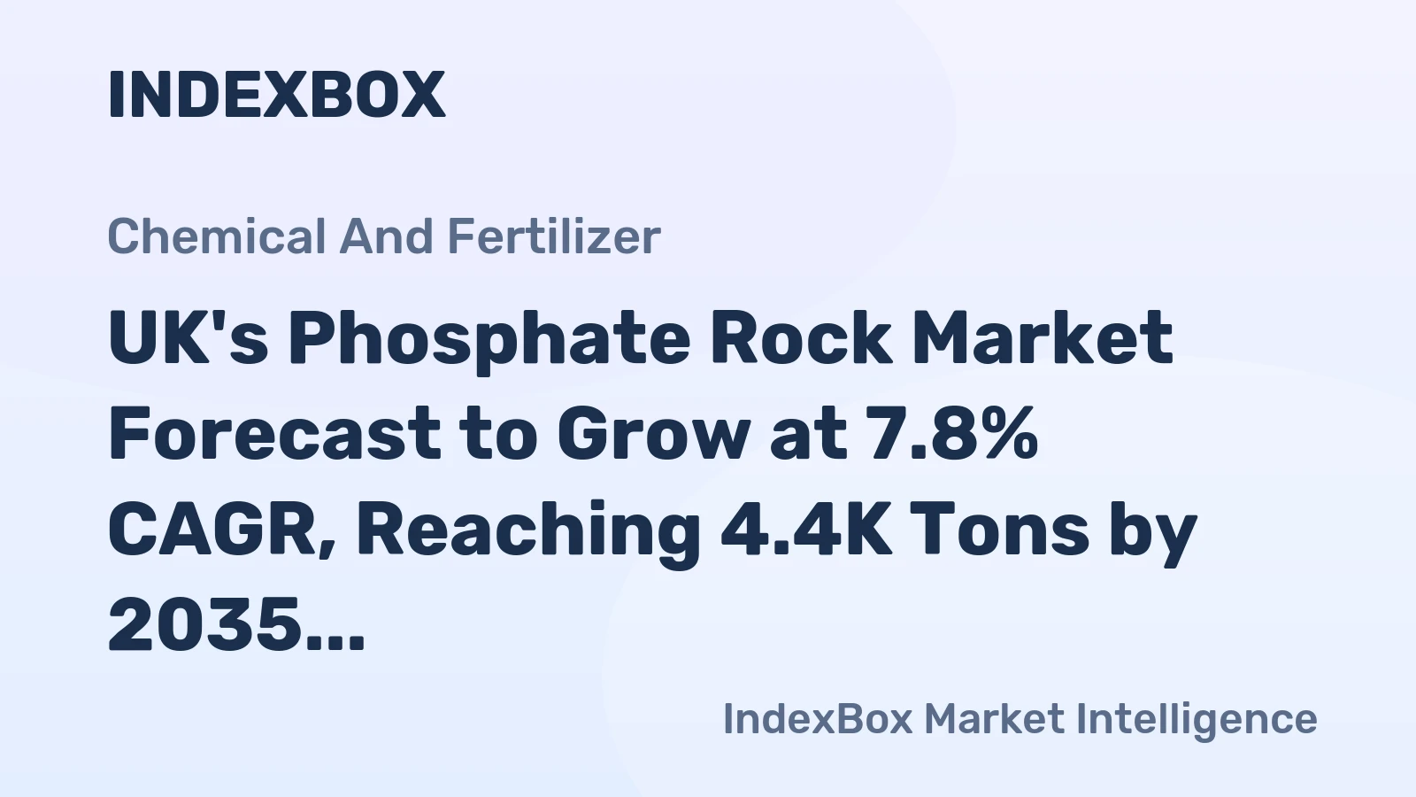 UK's Phosphate Rock Market Forecast to Grow at 7.8% CAGR, Reaching 4.4K Tons by 2035 on Rising Demand
