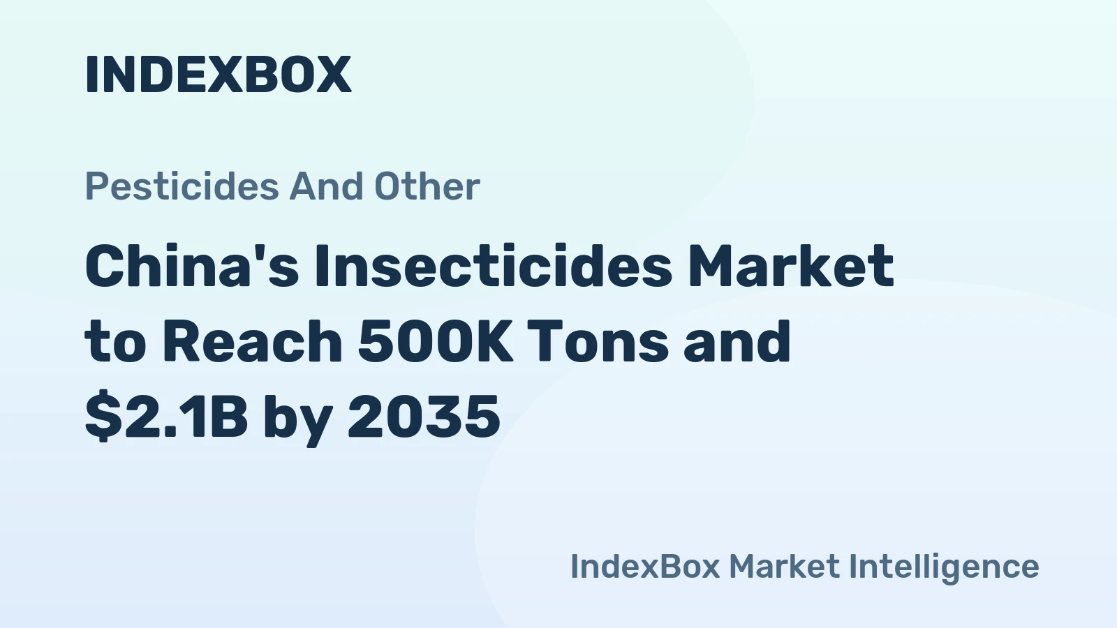China's Insecticides Market to Reach 500K Tons and $2.1B by 2035