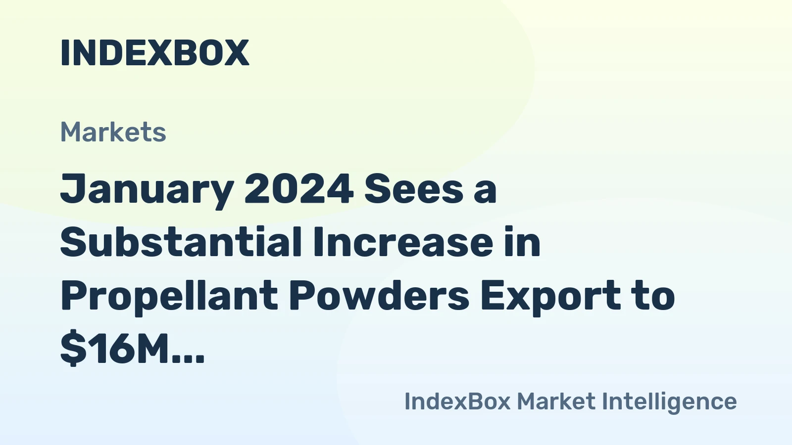 January 2024 Sees a Substantial Increase in Propellant Powders Export to $16M in Canada