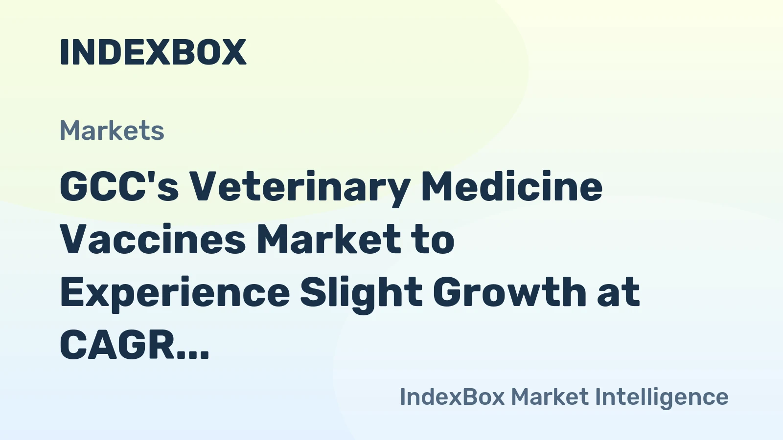 GCC's Veterinary Medicine Vaccines Market to Experience Slight Growth at CAGR of +1.7% from 2024-2035