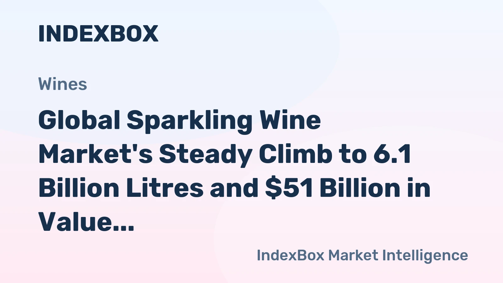 Global Sparkling Wine Market's Steady Climb to 6.1 Billion Litres and $51 Billion in Value