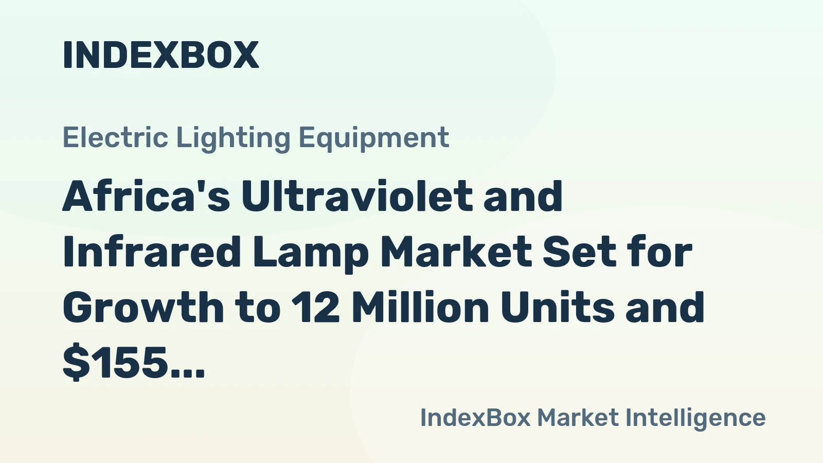 Africa's Ultraviolet and Infrared Lamp Market Set for Growth to 12 Million Units and $155 Million