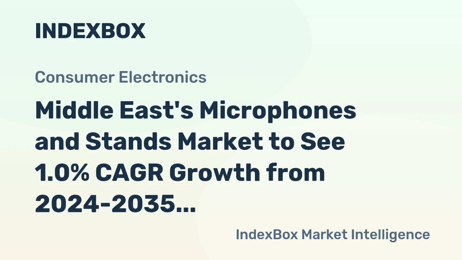 Middle East's Microphones and Stands Market to See 1.0% CAGR Growth from 2024-2035