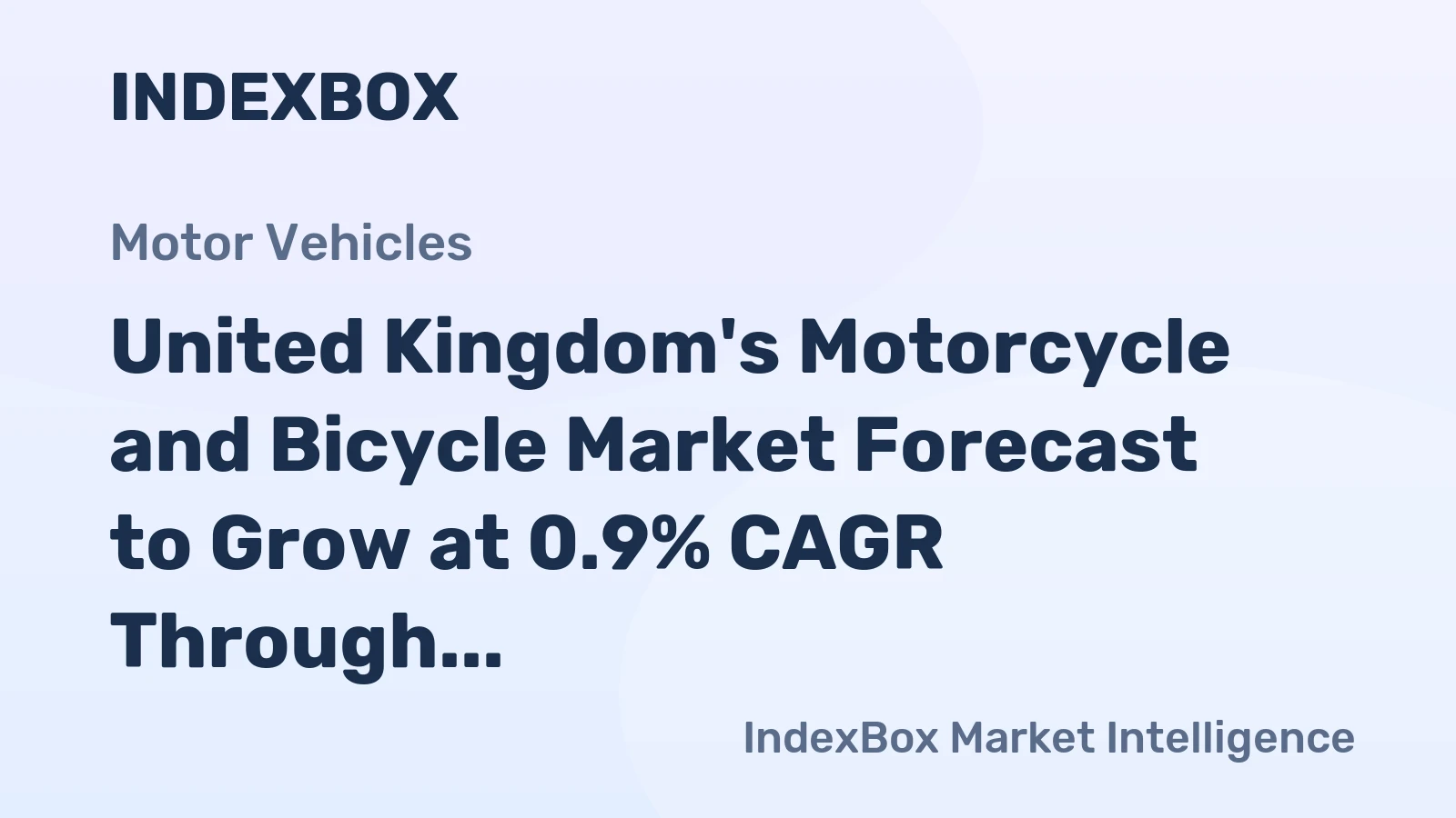 United Kingdom's Motorcycle and Bicycle Market Forecast to Grow at 0.9% CAGR Through 2035