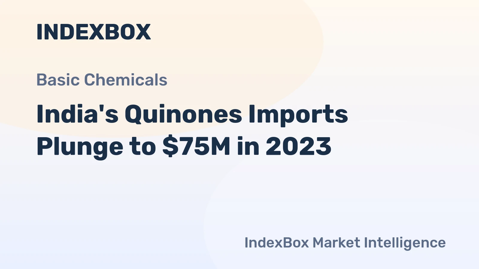 India's Quinones Imports Plunge to $75M in 2023