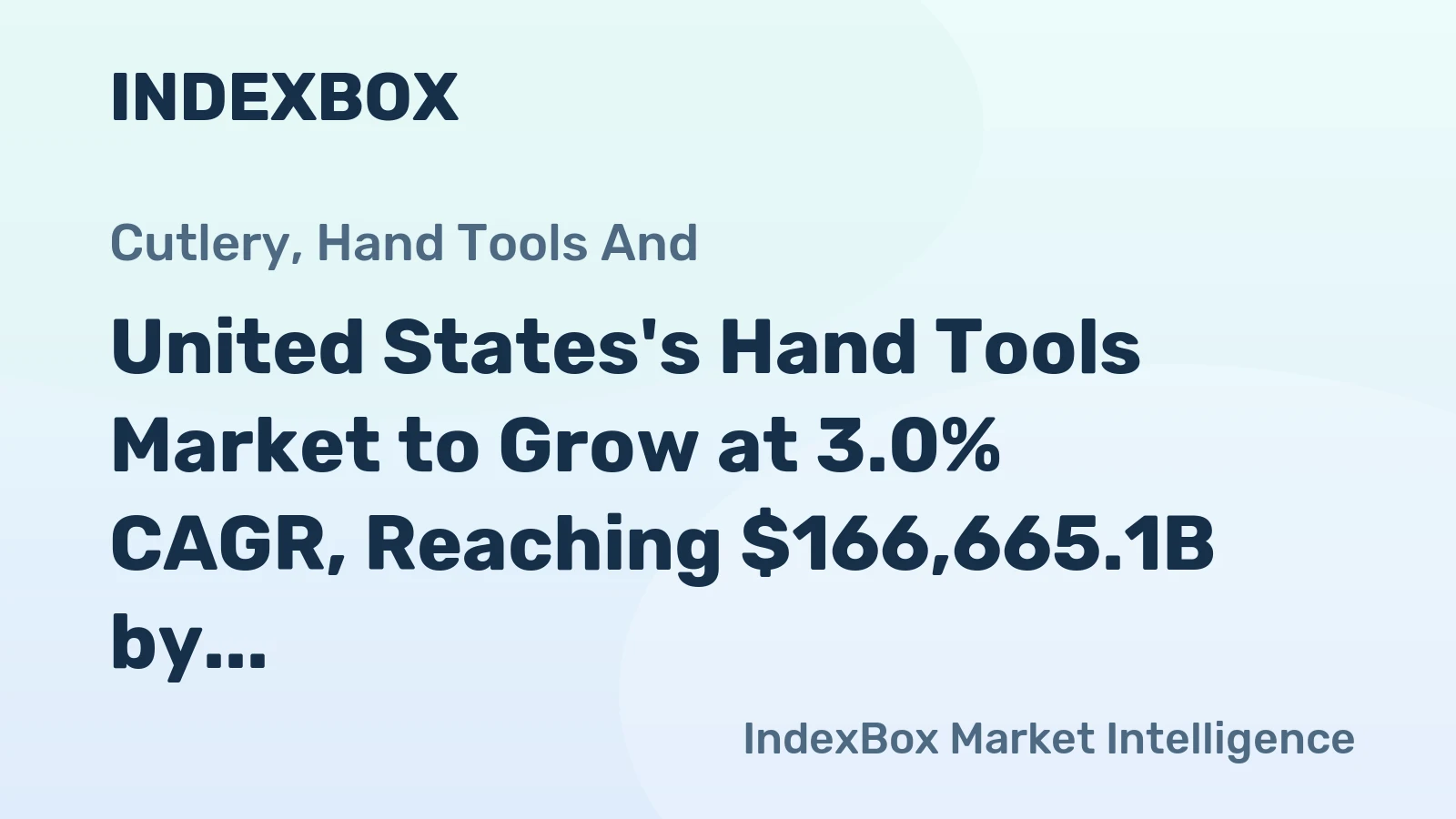 United States's Hand Tools Market to Grow at 3.0% CAGR, Reaching $166,665.1B by 2035