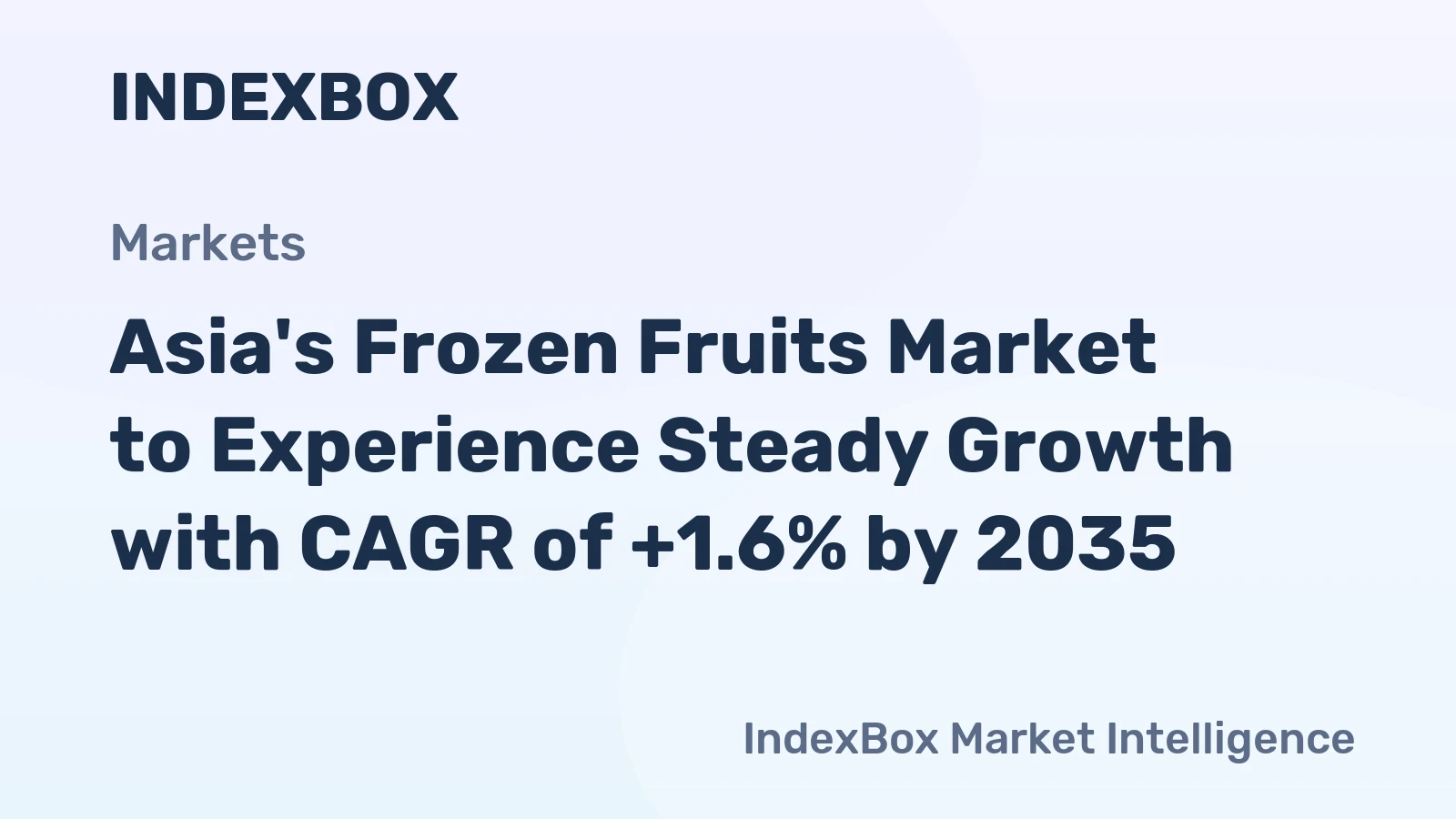 Asia's Frozen Fruits Market to Experience Steady Growth with CAGR of +1.6% by 2035