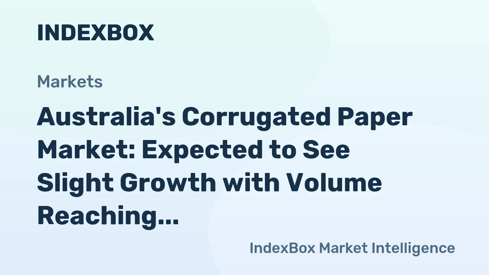 Australia's Corrugated Paper Market: Expected to See Slight Growth with Volume Reaching 633 tons and Value Reaching $1.7M by 2035