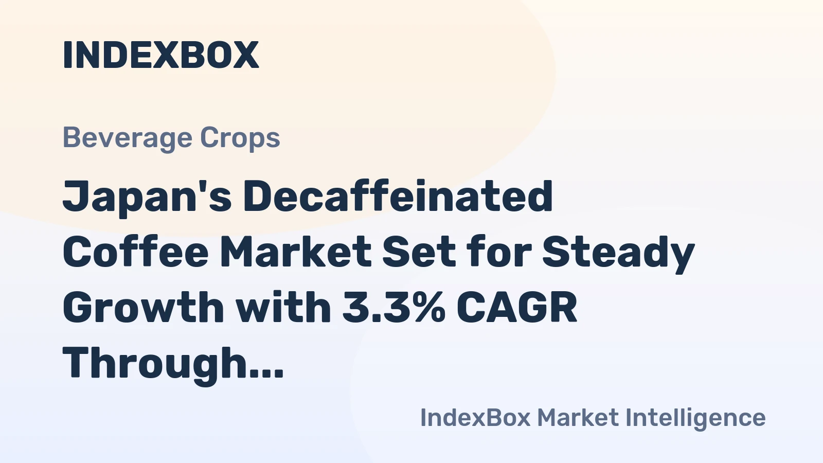 Japan's Decaffeinated Coffee Market Set for Steady Growth with 3.3% CAGR Through 2035