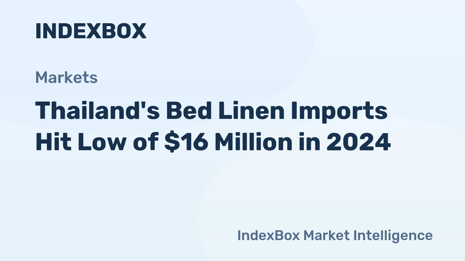 Thailand's Bed Linen Imports Hit Low of $16 Million in 2024