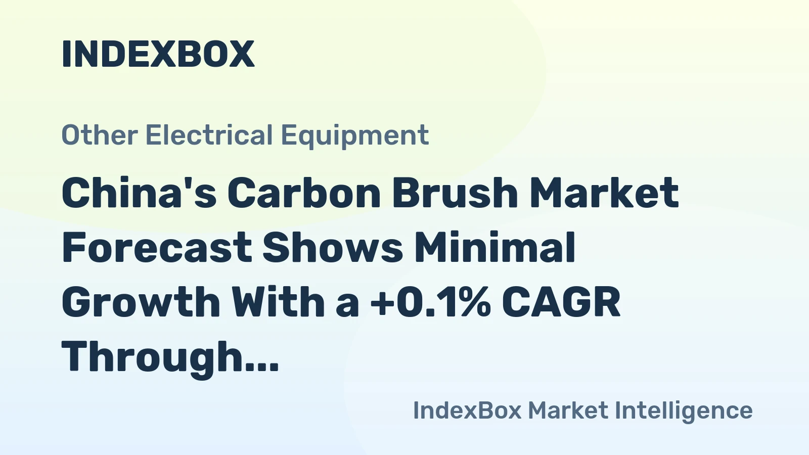 China's Carbon Brush Market Forecast Shows Minimal Growth With a +0.1% CAGR Through 2035