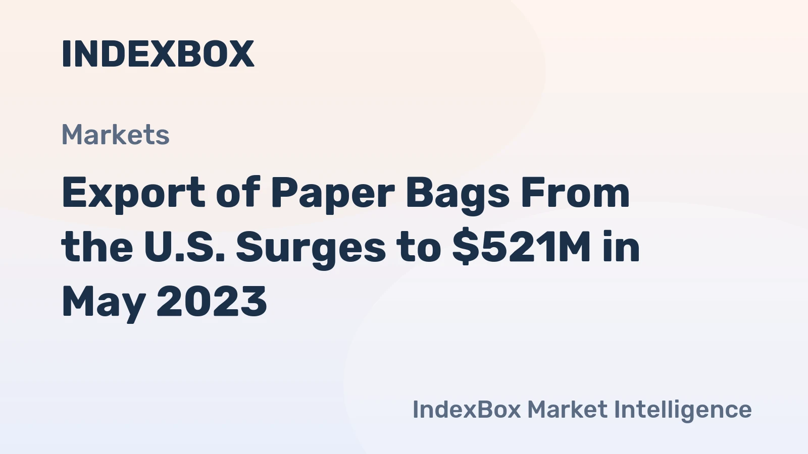 Export of Paper Bags From the U.S. Surges to $521M in May 2023