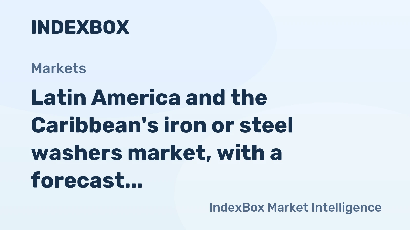 Latin America and the Caribbean's iron or steel washers market, with a forecast CAGR of +0.9%, is projected for steady growth to reach 105K tons by 2035.