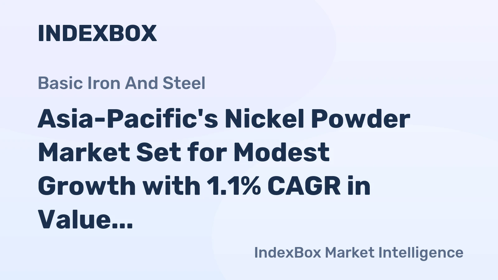 Asia-Pacific's Nickel Powder Market Set for Modest Growth with 1.1% CAGR in Value