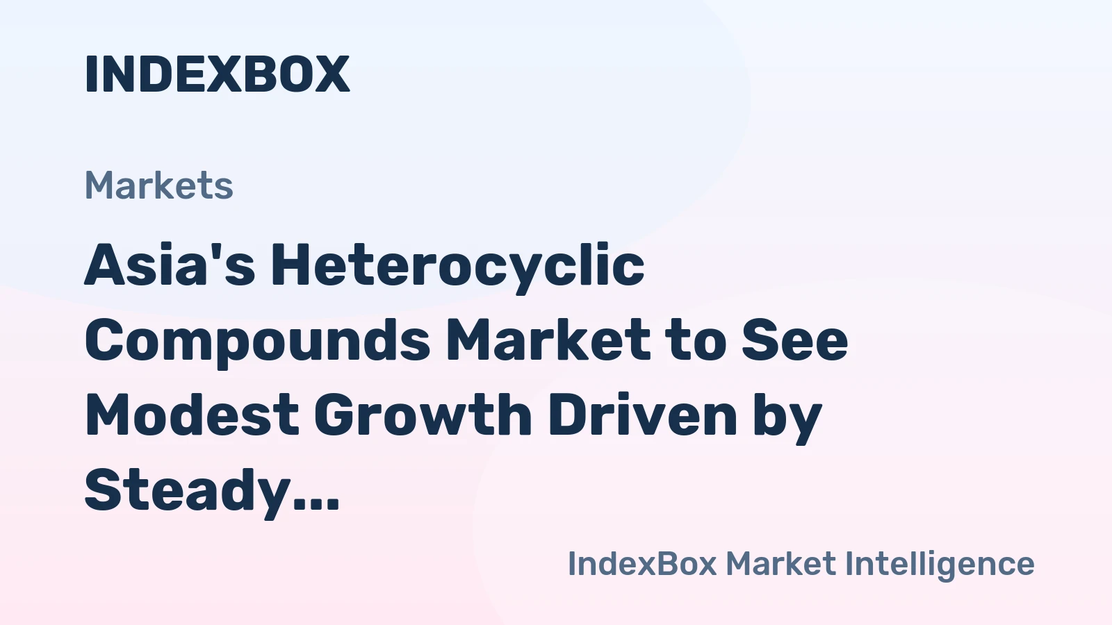 Asia's Heterocyclic Compounds Market to See Modest Growth Driven by Steady Demand