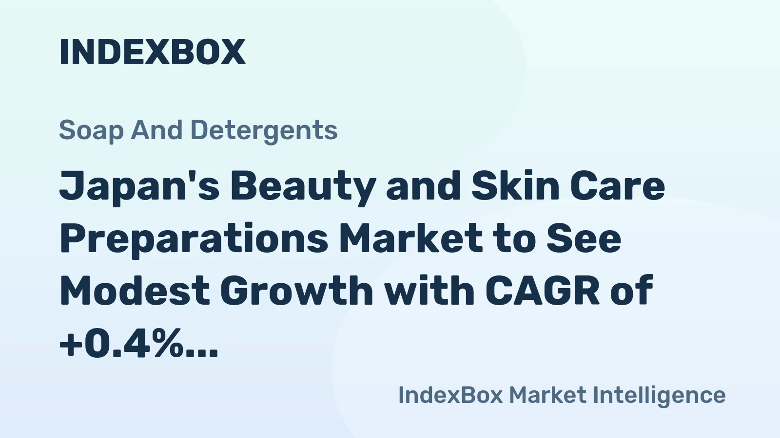 Japan's Beauty and Skin Care Preparations Market to See Modest Growth with CAGR of +0.4% from 2024 to 2035