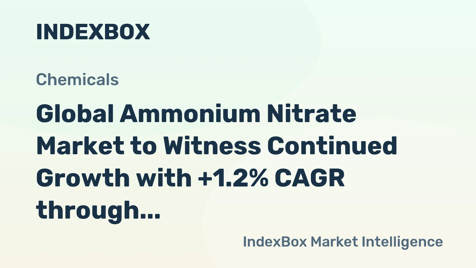 Global Ammonium Nitrate Market to Witness Continued Growth with +1.2% CAGR through 2035