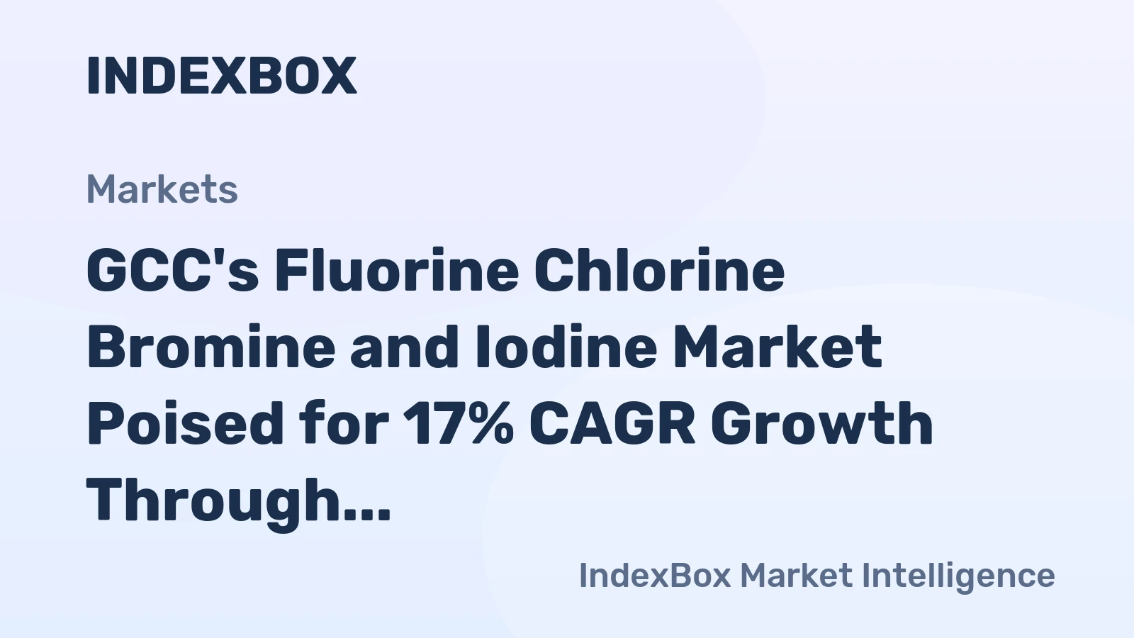 GCC's Fluorine Chlorine Bromine and Iodine Market Poised for 17% CAGR Growth Through 2035