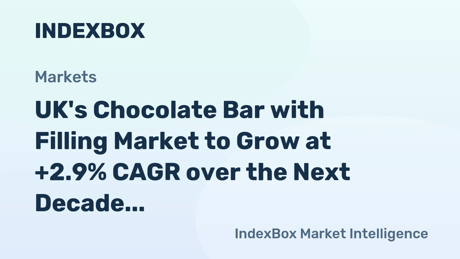 UK's Chocolate Bar with Filling Market to Grow at +2.9% CAGR over the Next Decade