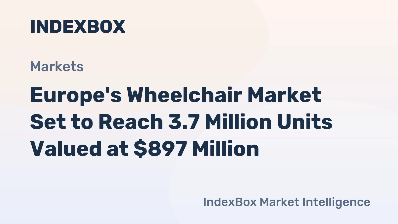 Europe's Wheelchair Market Set to Reach 3.7 Million Units Valued at $897 Million