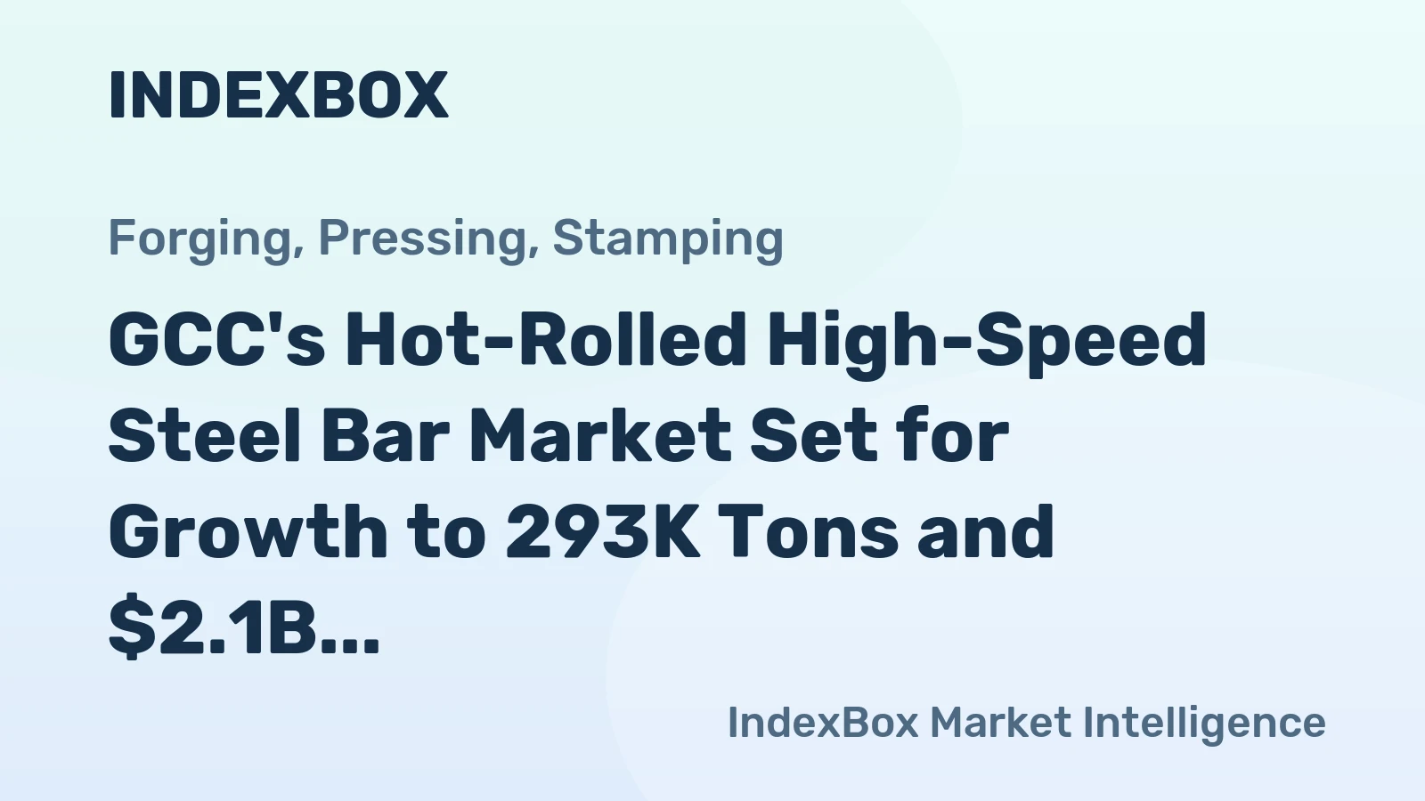GCC's Hot-Rolled High-Speed Steel Bar Market Set for Growth to 293K Tons and $2.1B by 2035
