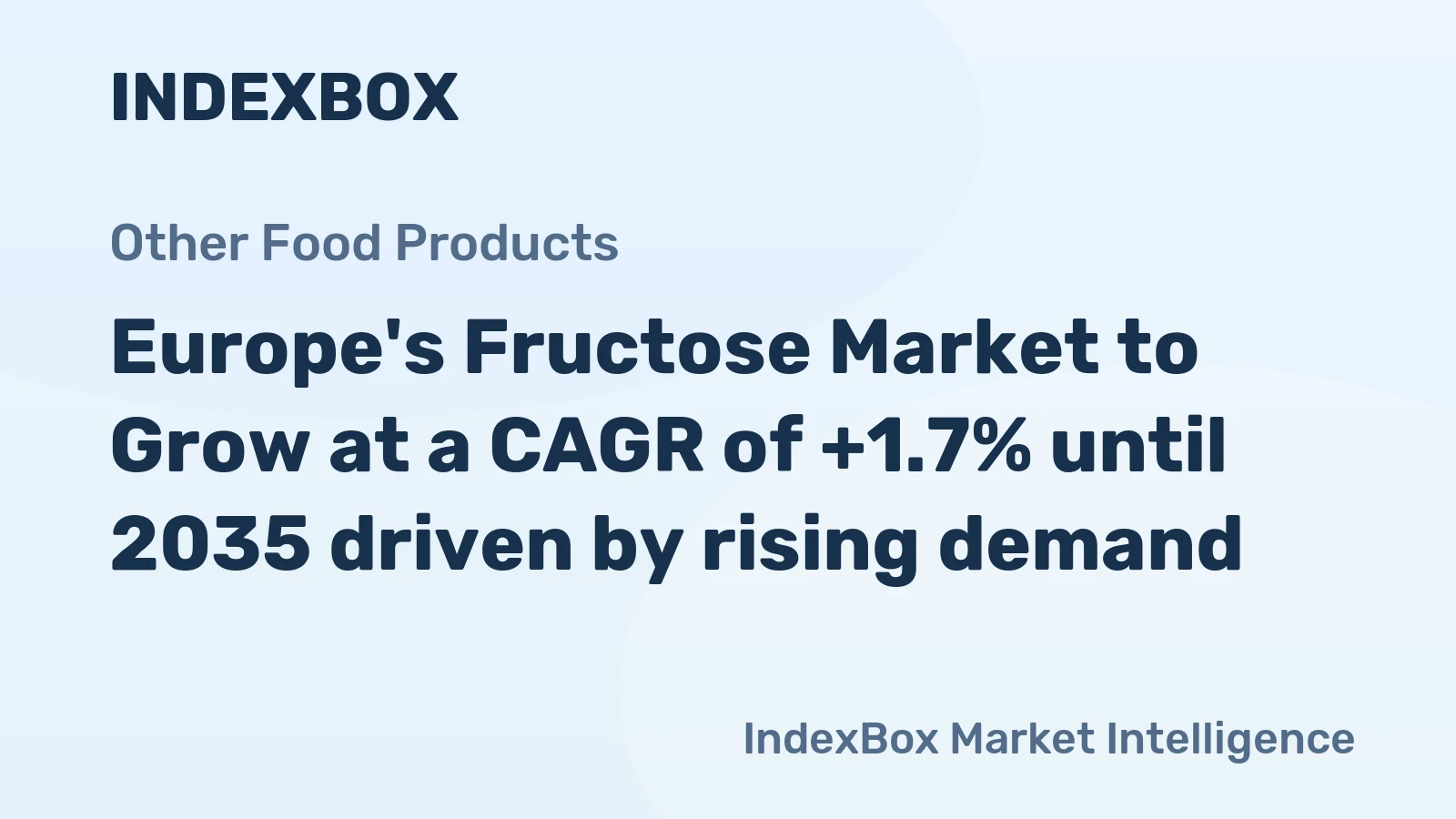 Europe's Fructose Market to Grow at a CAGR of +1.7% until 2035 driven by rising demand