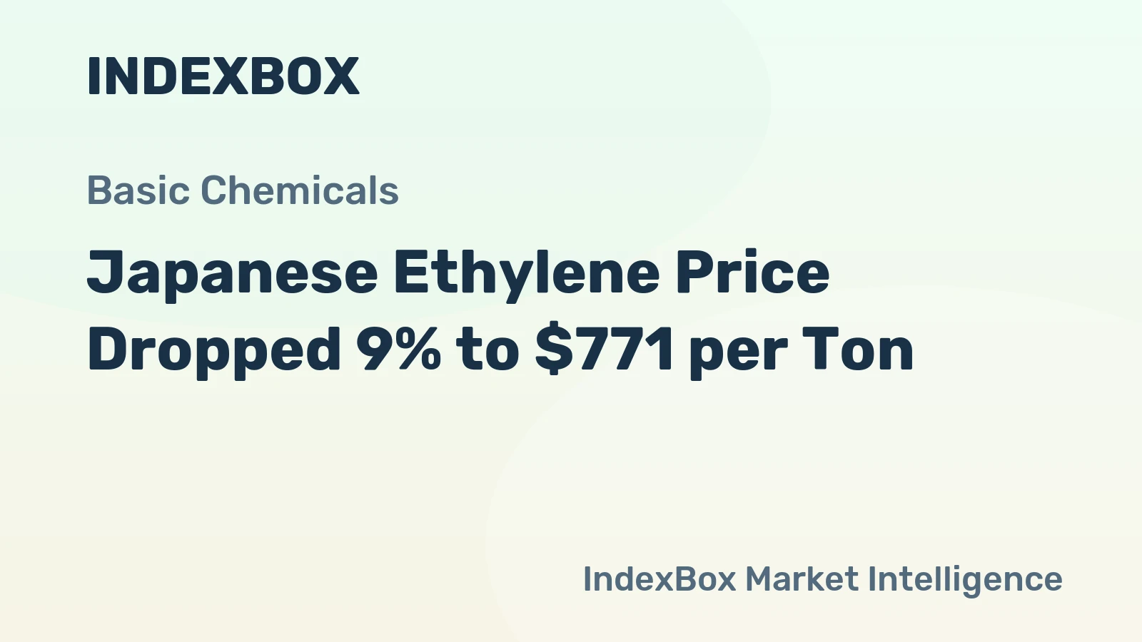 Japanese Ethylene Price Dropped 9% to $771 per Ton