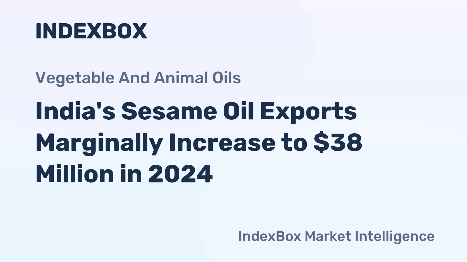 India's Sesame Oil Exports Marginally Increase to $38 Million in 2024