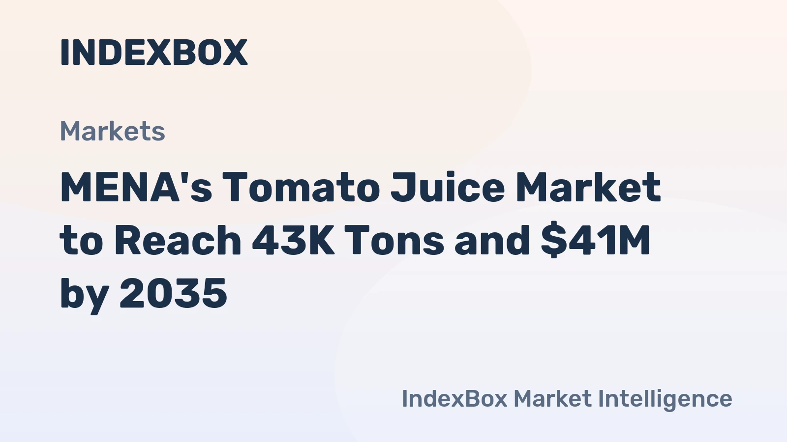 MENA's Tomato Juice Market to Reach 43K Tons and $41M by 2035