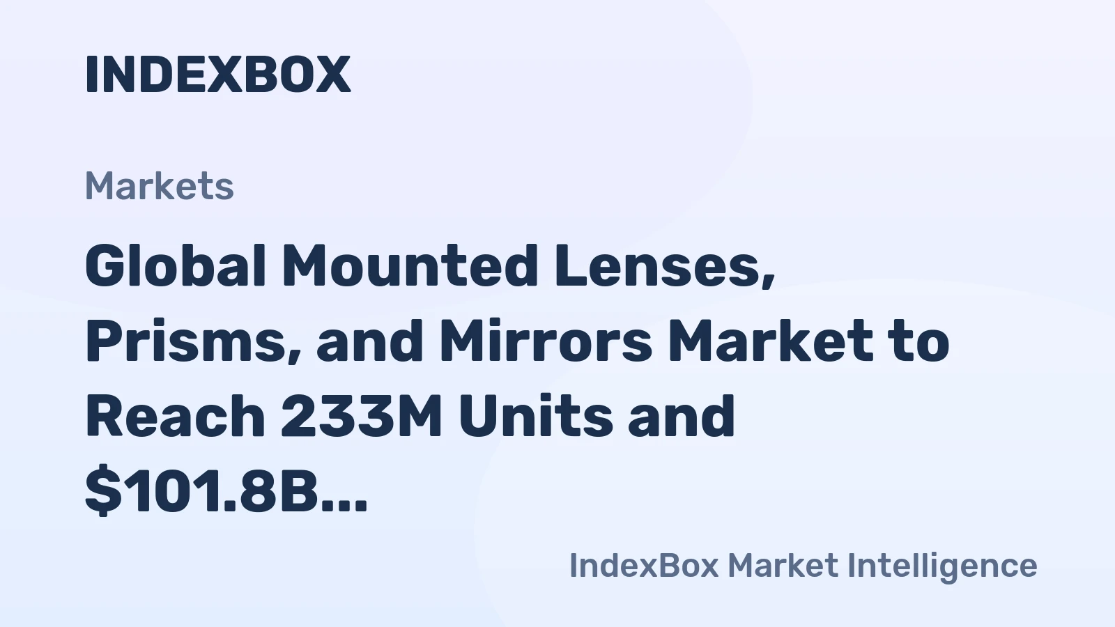 Global Mounted Lenses, Prisms, and Mirrors Market to Reach 233M Units and $101.8B by 2035