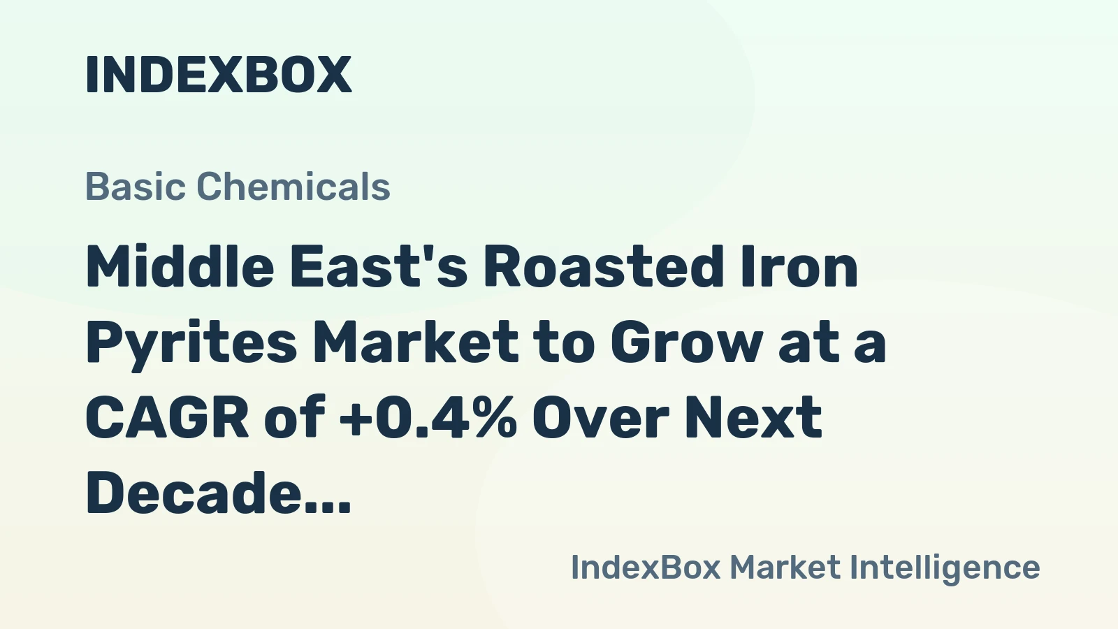 Middle East's Roasted Iron Pyrites Market to Grow at a CAGR of +0.4% Over Next Decade