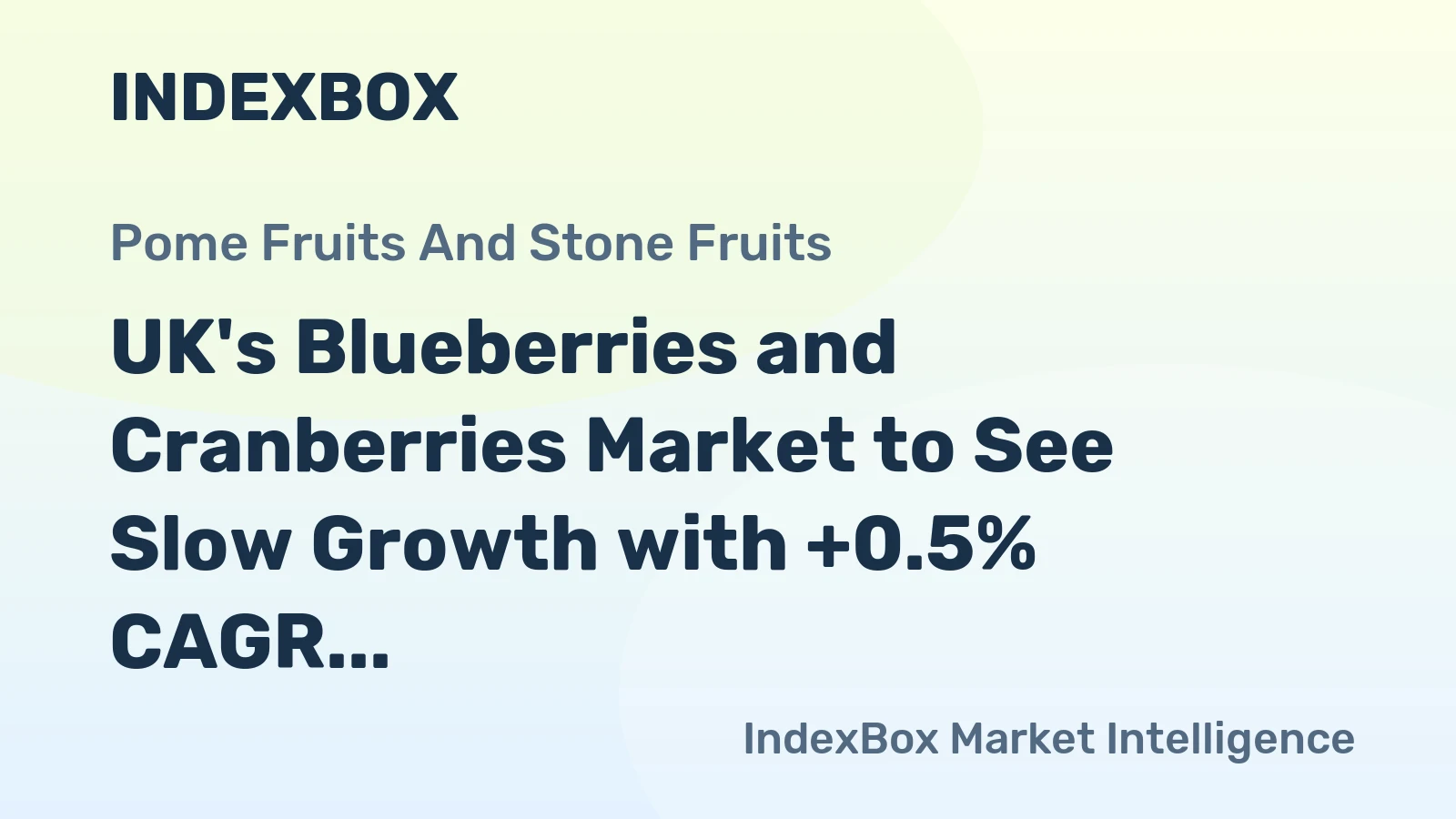 UK's Blueberries and Cranberries Market to See Slow Growth with +0.5% CAGR over 2024-2035