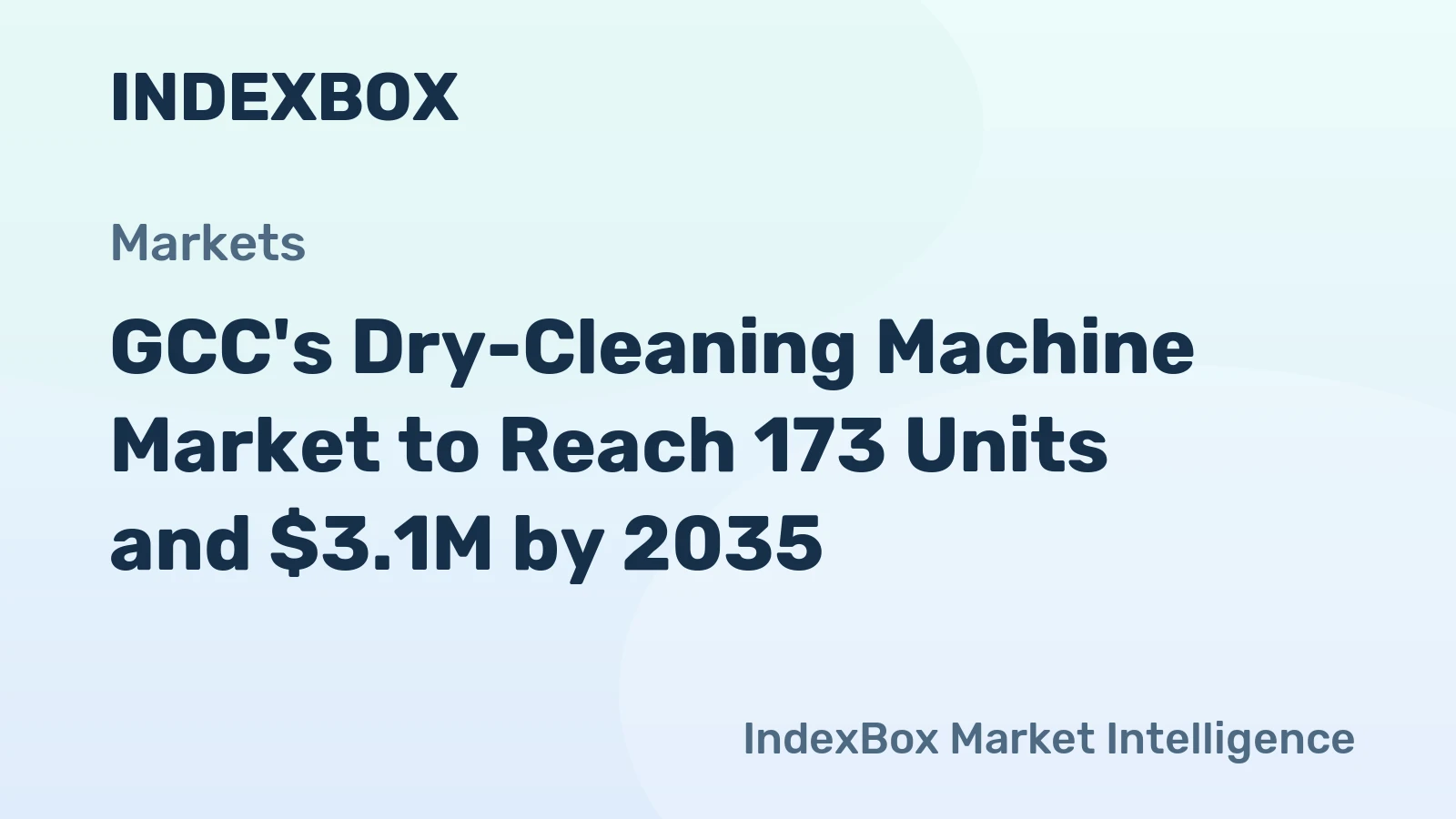 GCC's Dry-Cleaning Machine Market to Reach 173 Units and $3.1M by 2035