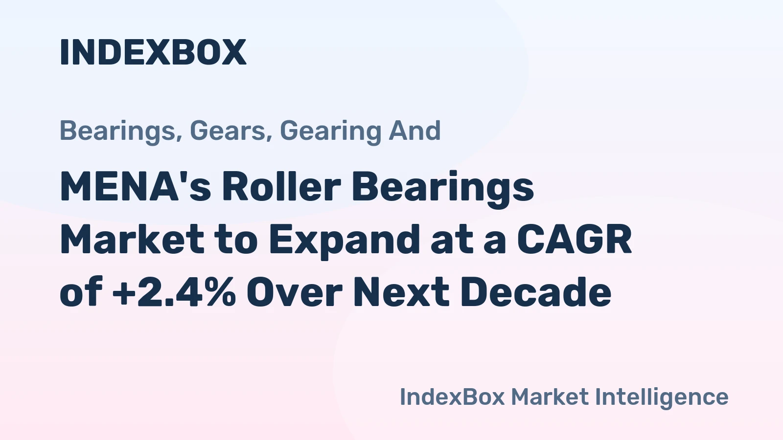 MENA's Roller Bearings Market to Expand at a CAGR of +2.4% Over Next Decade