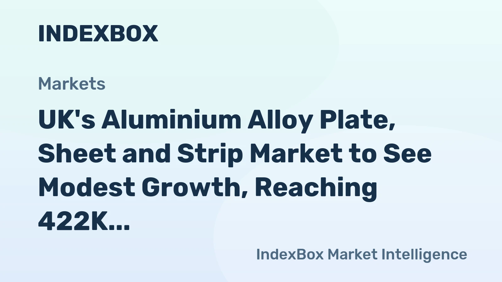 UK's Aluminium Alloy Plate, Sheet and Strip Market to See Modest Growth, Reaching 422K Tons and $2.2B Value by 2035