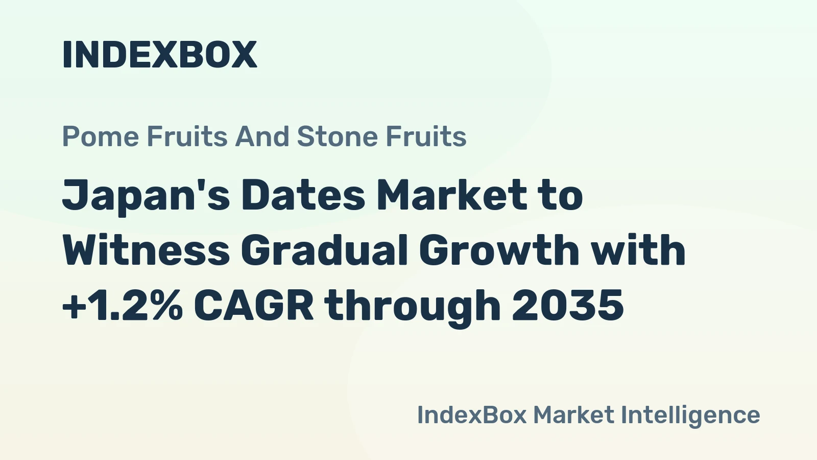 Japan's Dates Market to Witness Gradual Growth with +1.2% CAGR through 2035