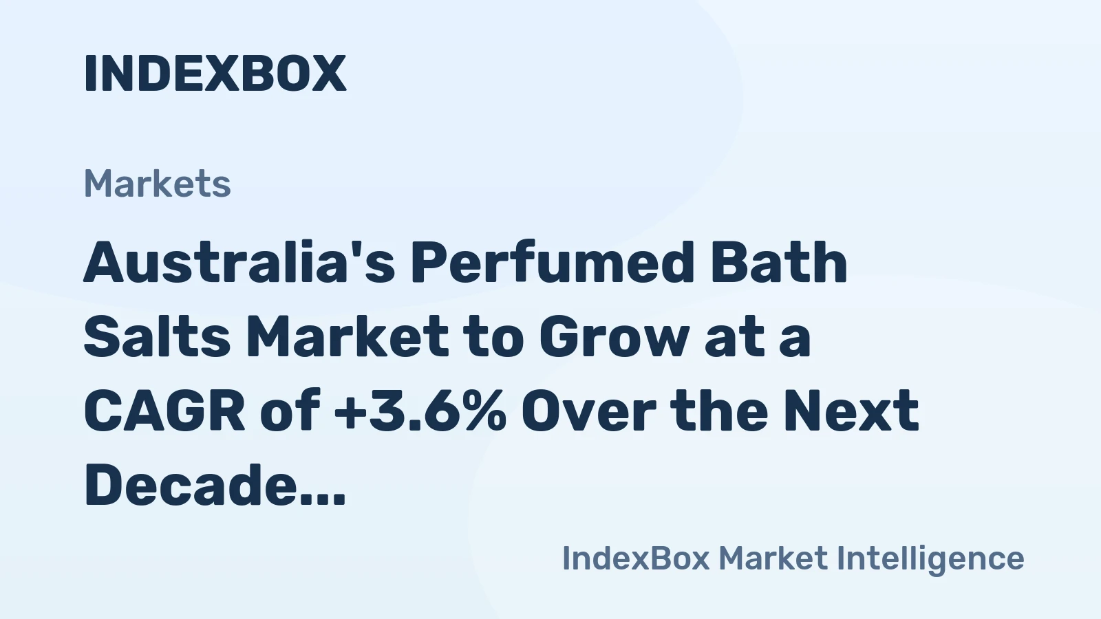Australia's Perfumed Bath Salts Market to Grow at a CAGR of +3.6% Over the Next Decade
