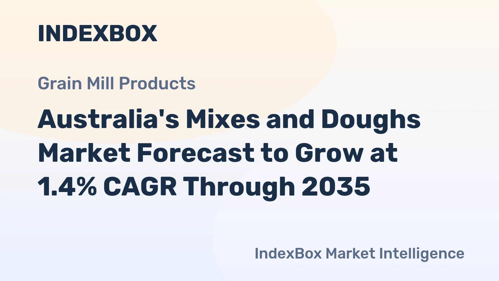Australia's Mixes and Doughs Market Forecast to Grow at 1.4% CAGR Through 2035