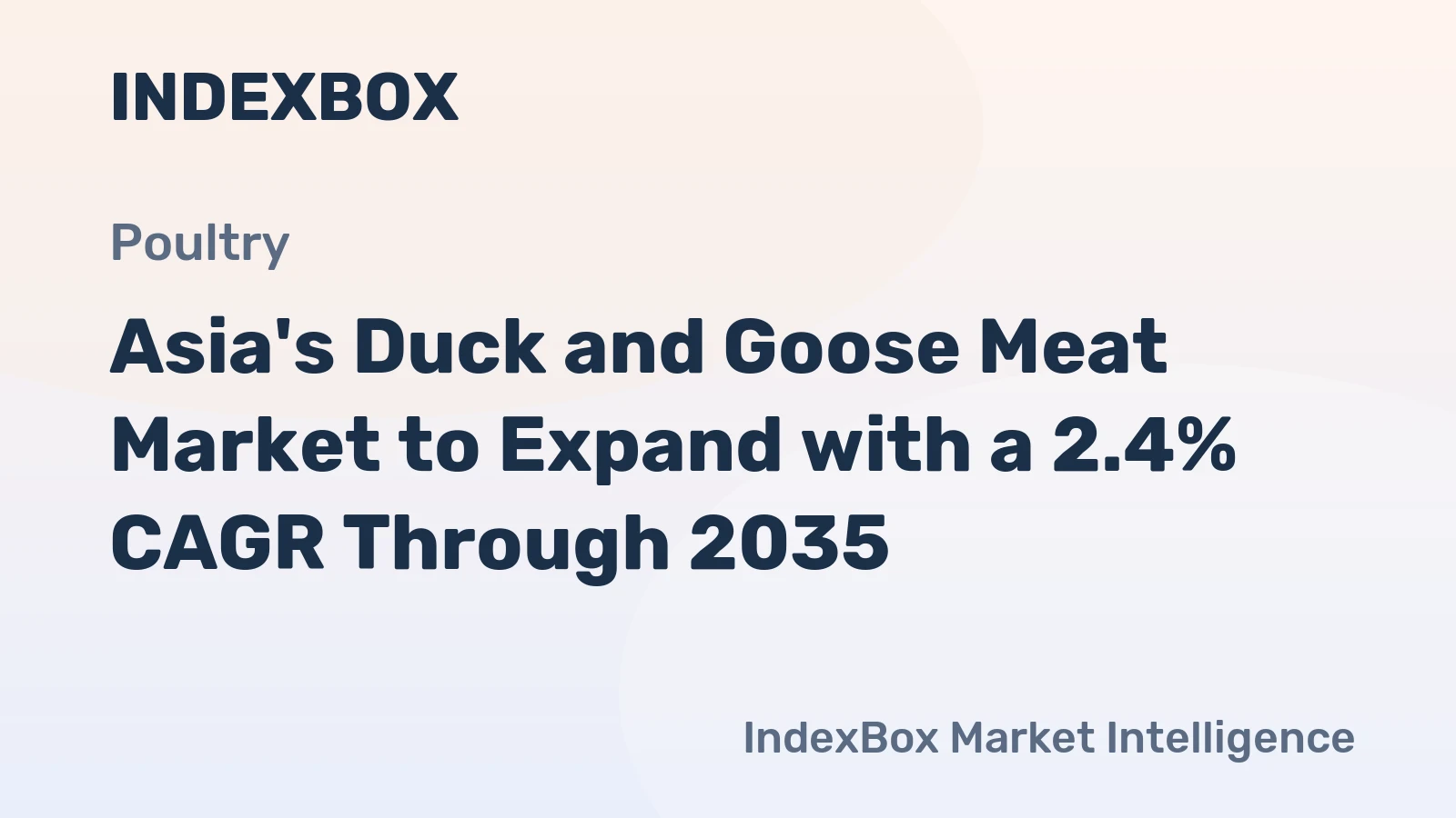 Asia's Duck and Goose Meat Market to Expand with a 2.4% CAGR Through 2035