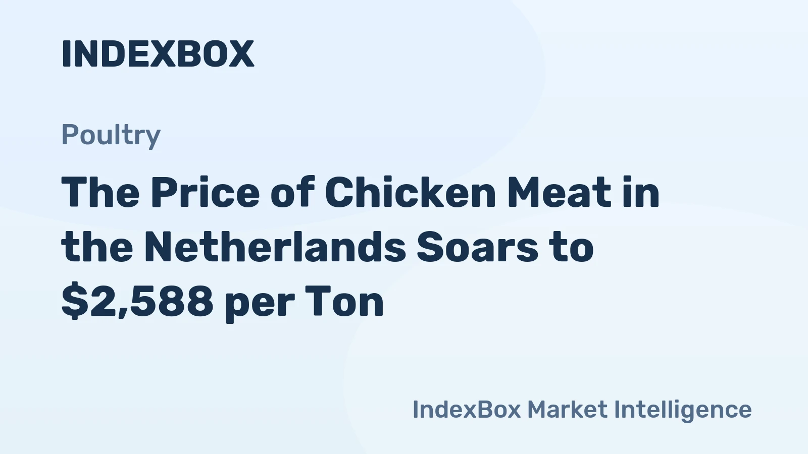 The Price of Chicken Meat in the Netherlands Soars to $2,588 per Ton