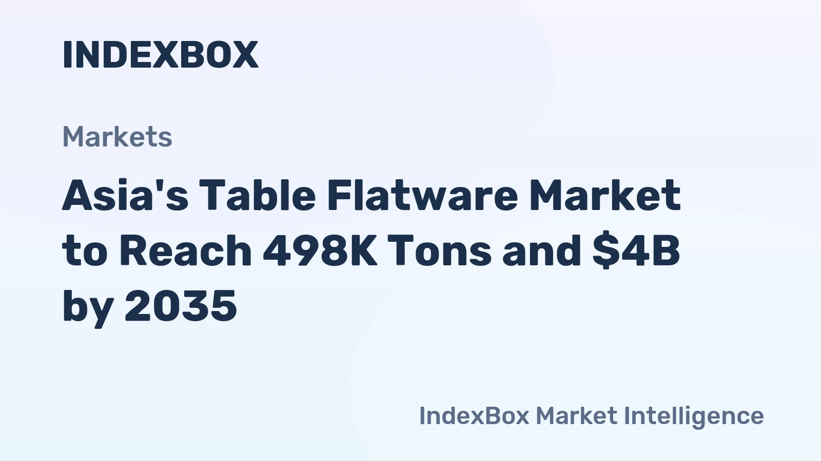 Asia's Table Flatware Market to Reach 498K Tons and $4B by 2035