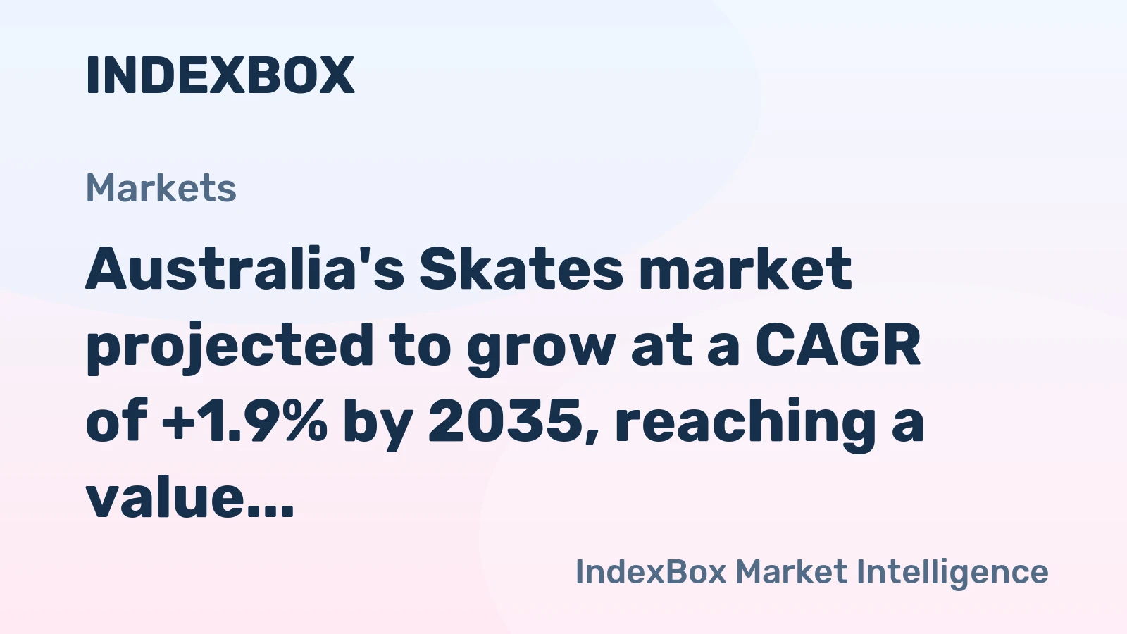 Australia's Skates market projected to grow at a CAGR of +1.9% by 2035, reaching a value of $7.9M