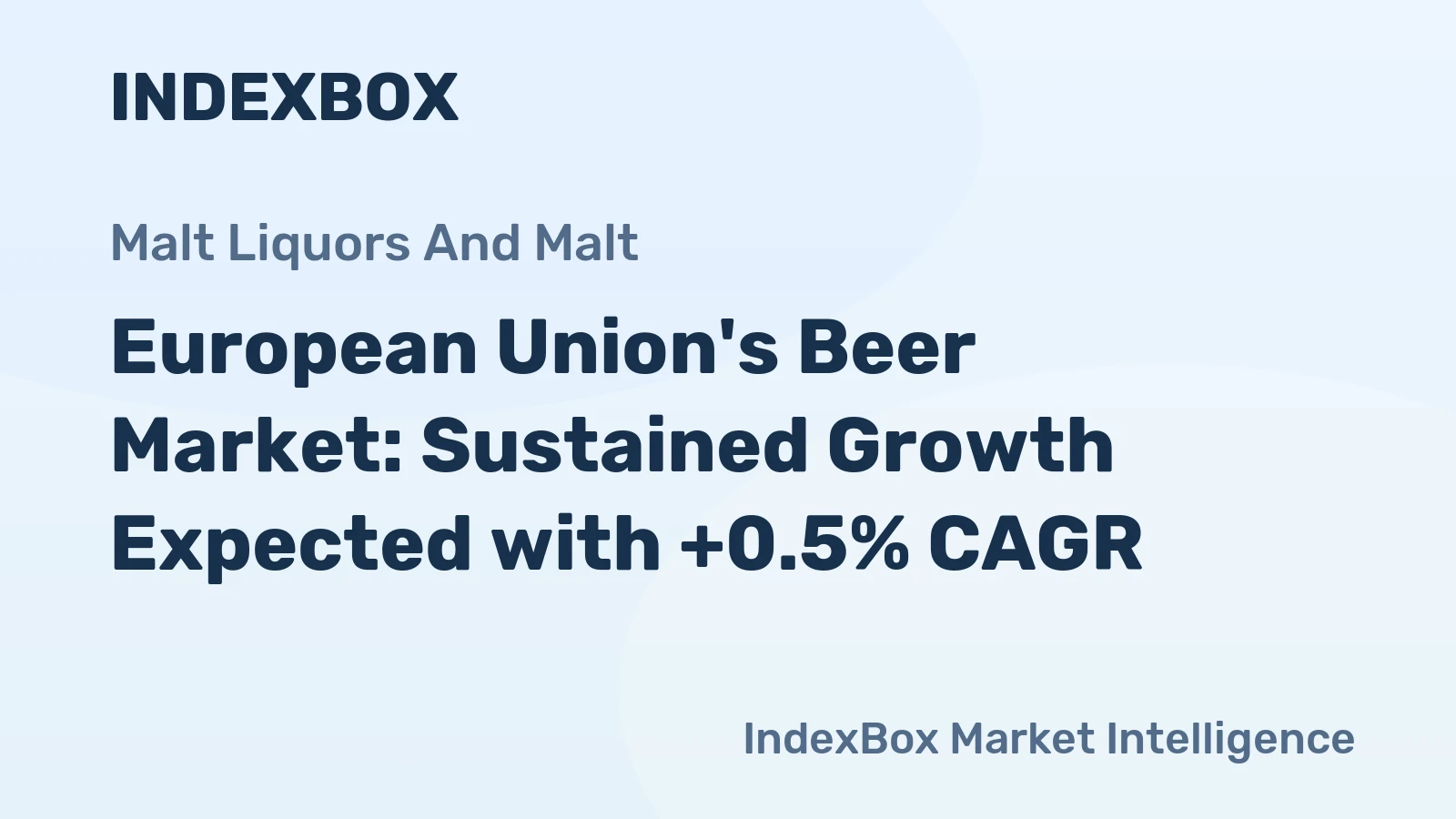 European Union's Beer Market: Sustained Growth Expected with +0.5% CAGR