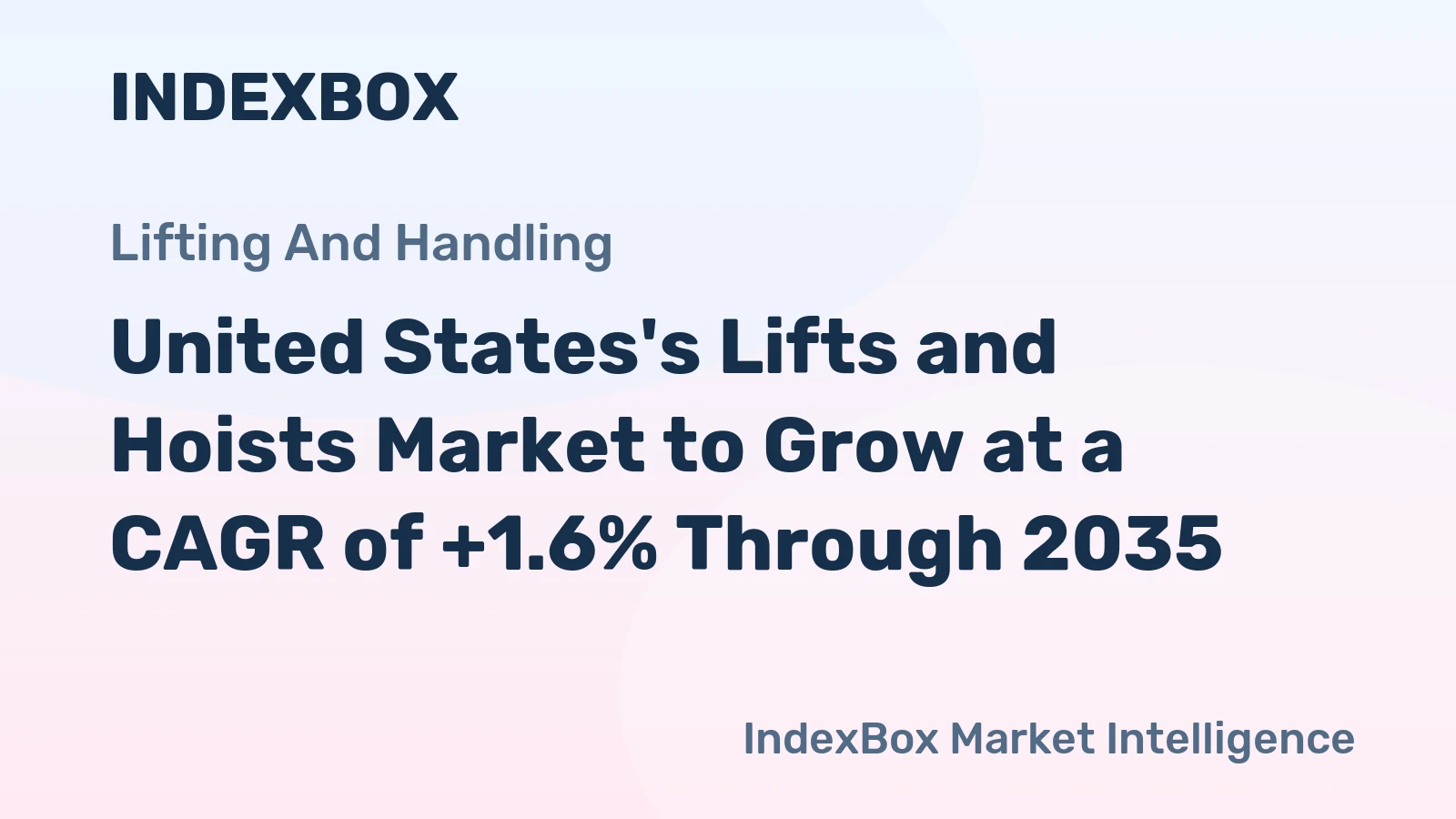 United States's Lifts and Hoists Market to Grow at a CAGR of +1.6% Through 2035