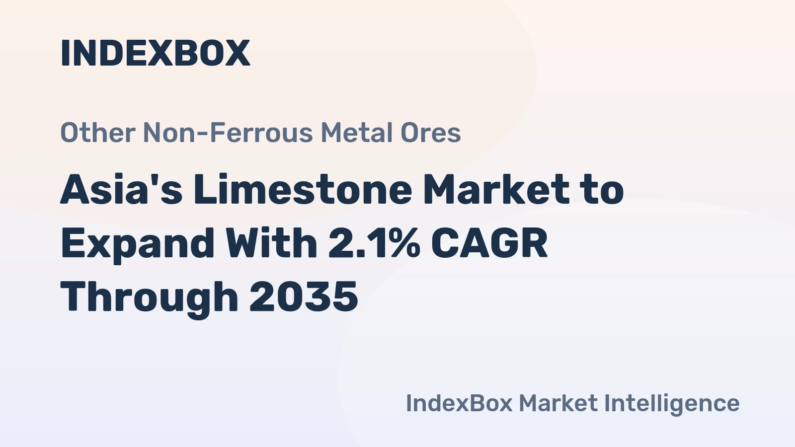 Asia's Limestone Market to Expand With 2.1% CAGR Through 2035