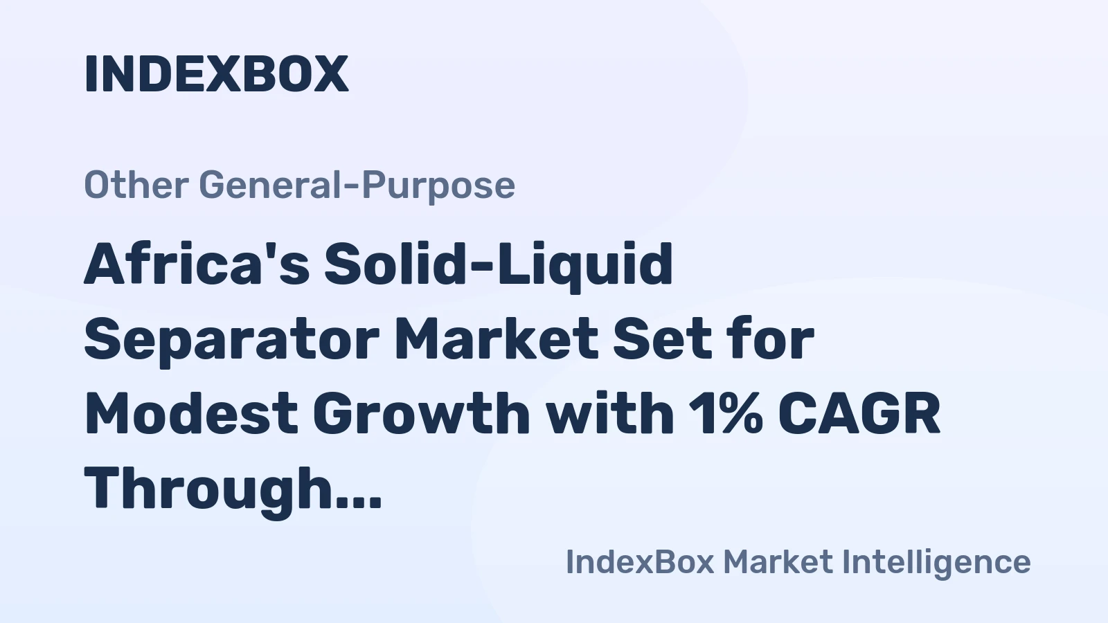 Africa's Solid-Liquid Separator Market Set for Modest Growth with 1% CAGR Through 2035